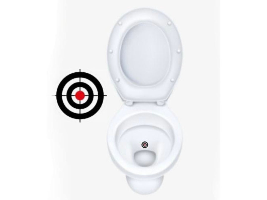 Aim Here Toilet Sticker: Fun Potty Training Target, Waterproof Vinyl ...