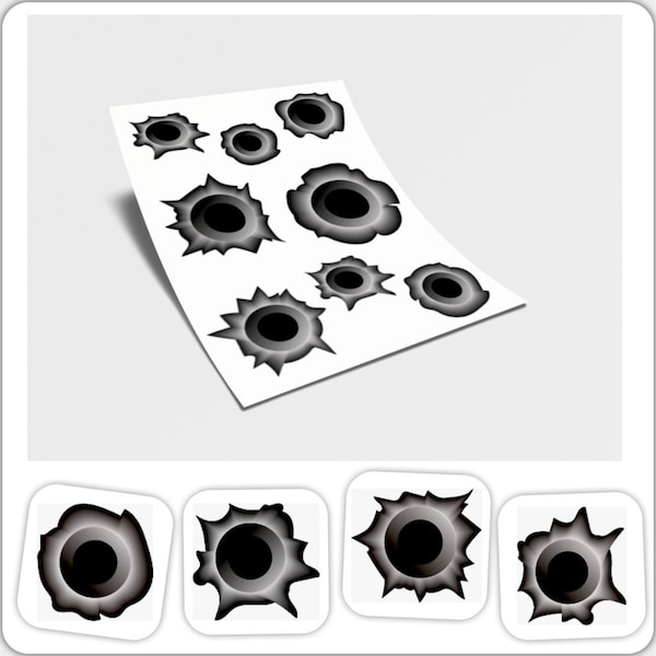 Bullet Hole Decal - Etsy UK