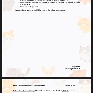 Meow / Whiskers Pillow Crochet Pattern - Etsy