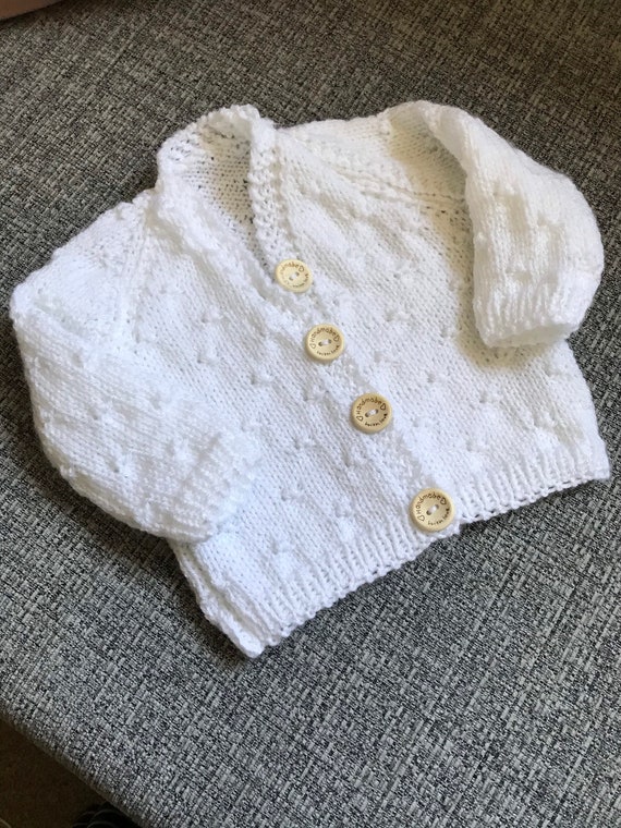 Baby Newborn Cardigan/jacket Baby Gift Hand Knitted Cardigan - Etsy