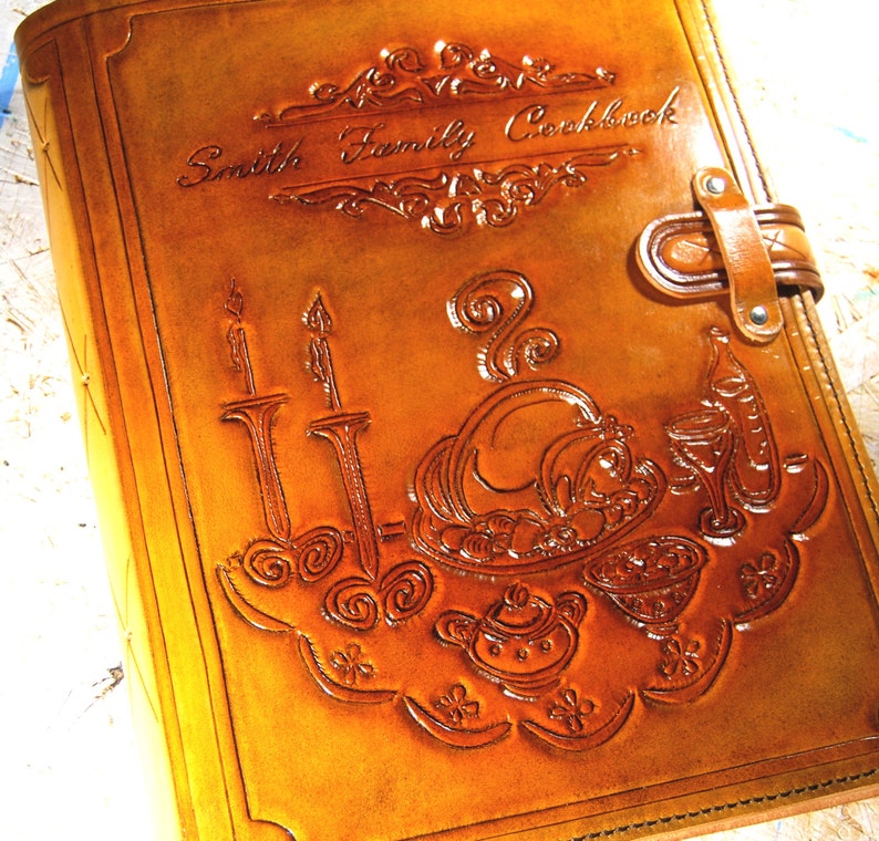 Recipe Leather Book for order Cook Book Leather Journal | Etsy