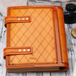 7x9 Inches Leather Book A5 Leather Journal, Handmade Personalized Gift ...