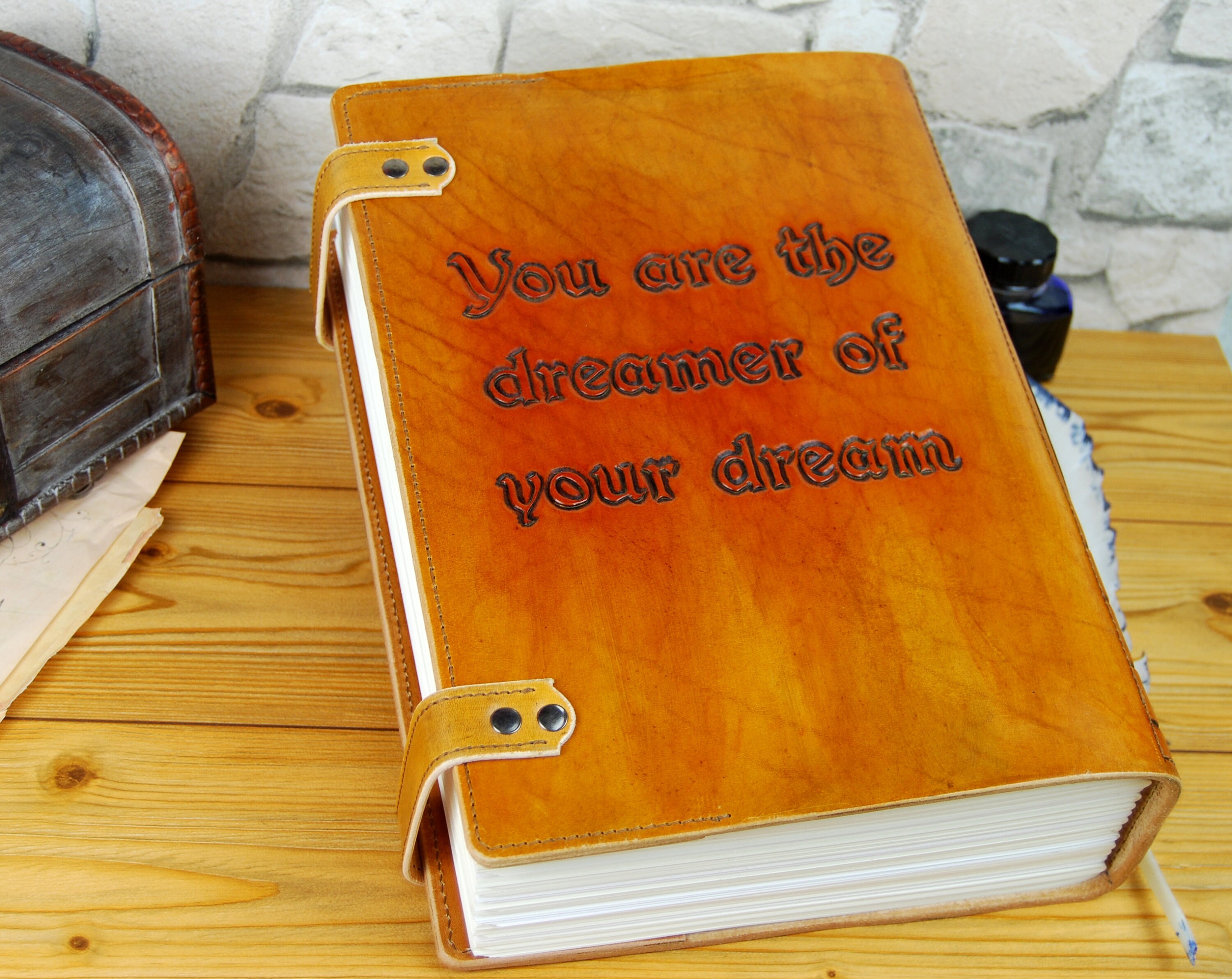 Large Leather Owl Journal Personalized Gift Journal Book - Etsy