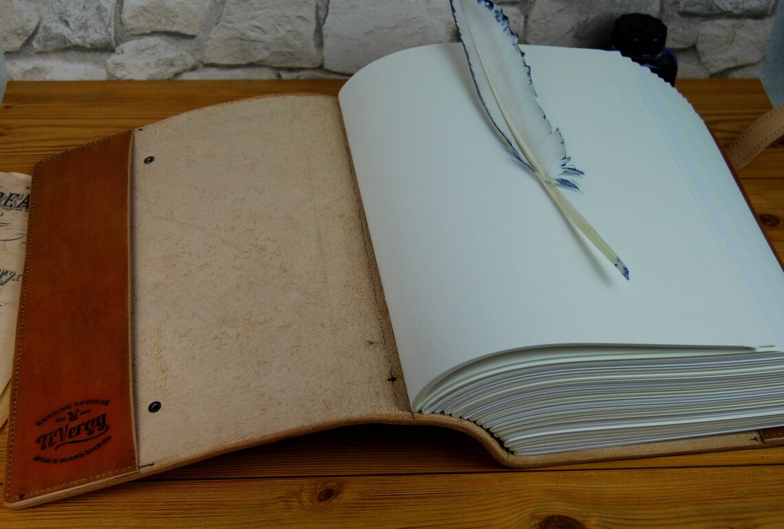 Large Leather Owl Journal Personalized Gift Journal Book - Etsy