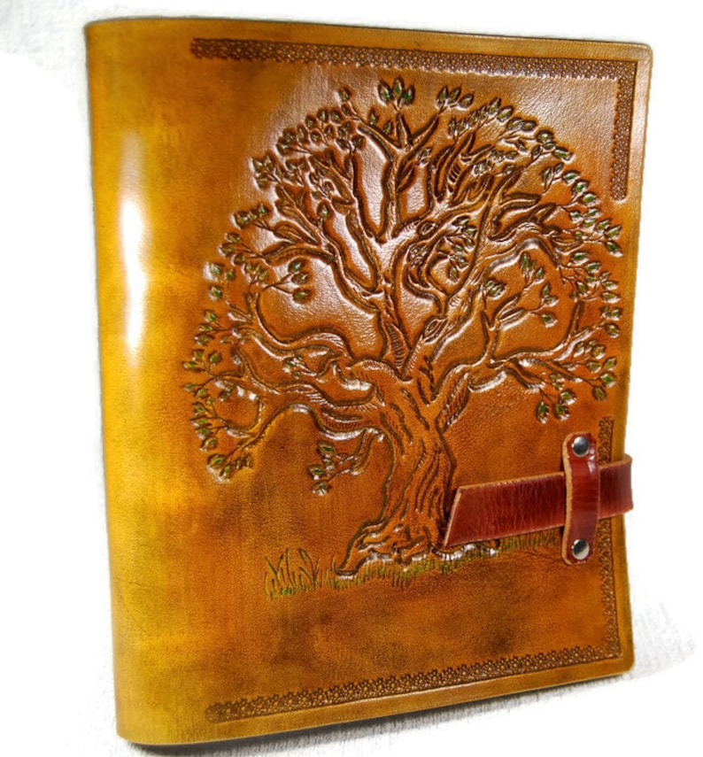 Tree Leather Journal Handmade Personalized Journal Brown - Etsy