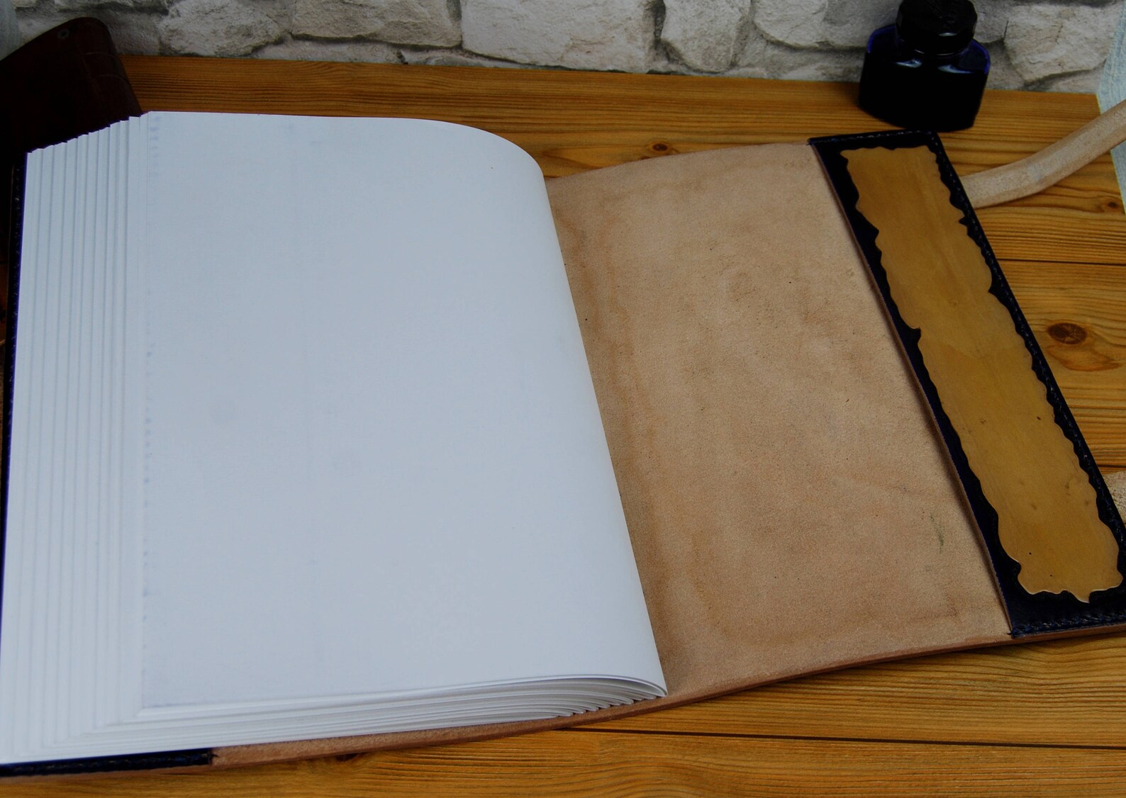 Family Portrait Leather Journal Personalized Gift Journal | Etsy