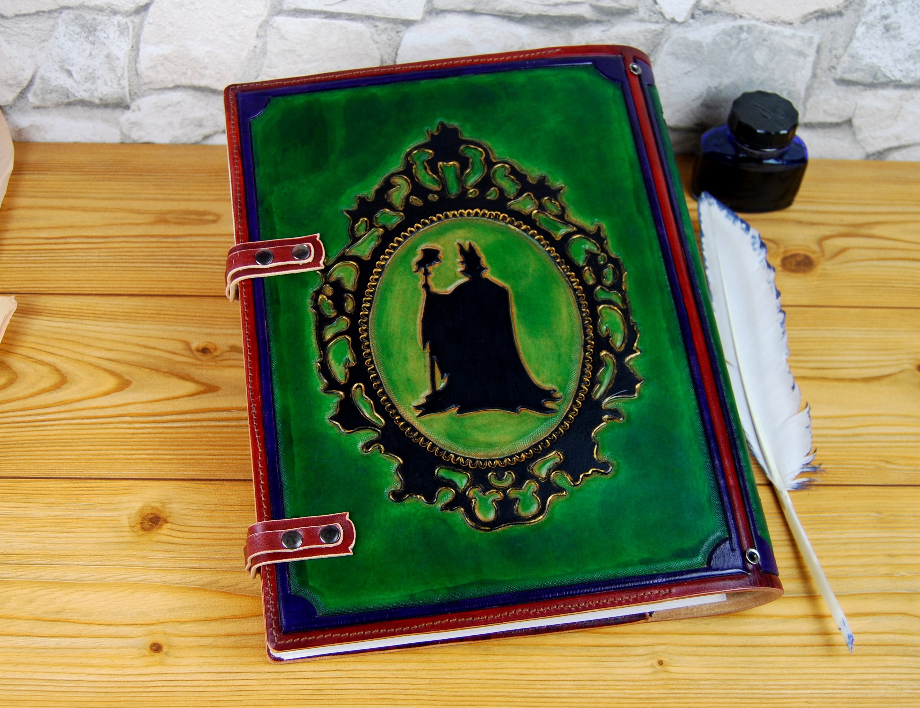 Large Custom Personalized Leather Book Book Gift Journal | Etsy