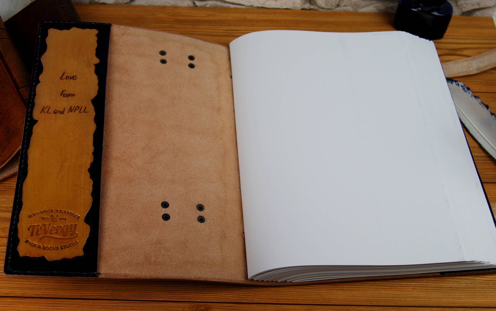 Family Portrait Leather Journal Personalized Gift Journal | Etsy