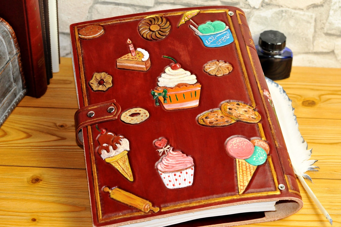 Gift Leather Cook Book for Order Big Recipe Book Gift for - Etsy