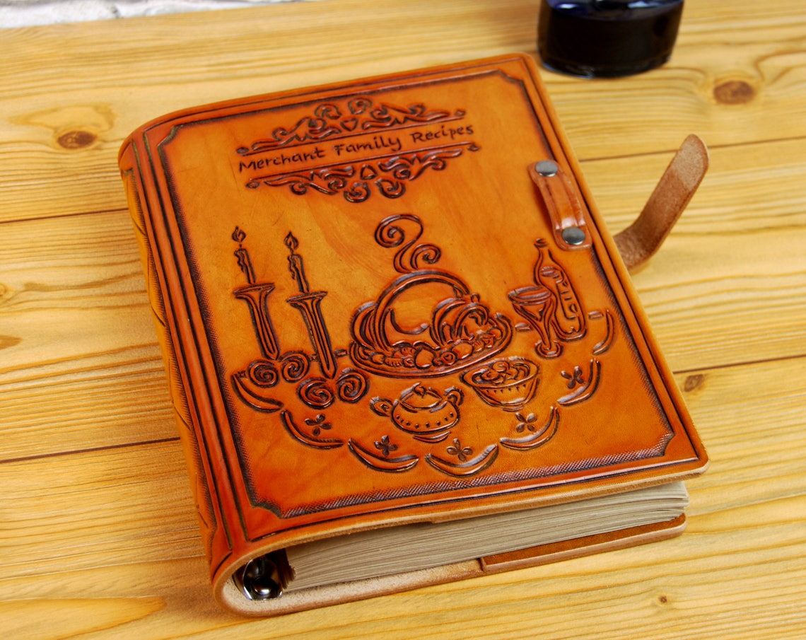 Leather Cook Book for Order Big Recipe Book Leather Journal - Etsy