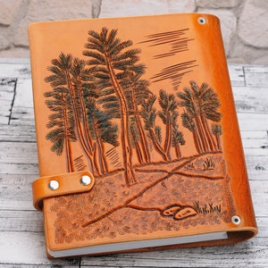 Tree Custom Leather Journal Gift Leather Notebook Diary Tivergy Book ...