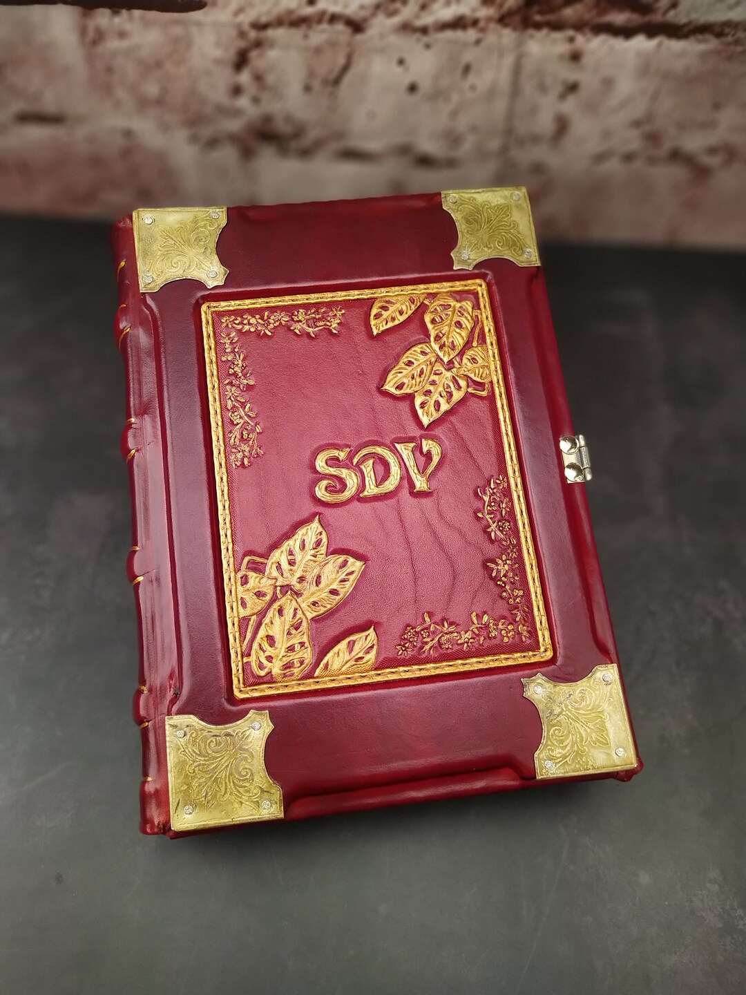 Custom 9x12 Personalized Gift Leather Bound Book, Lockable Book ...