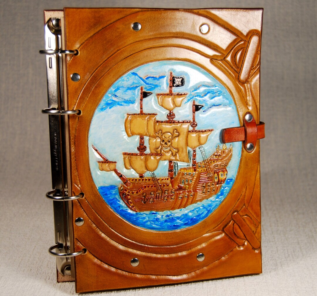 Ship Leather Journal, Custom Journal, Personalized Journal, Handmade ...