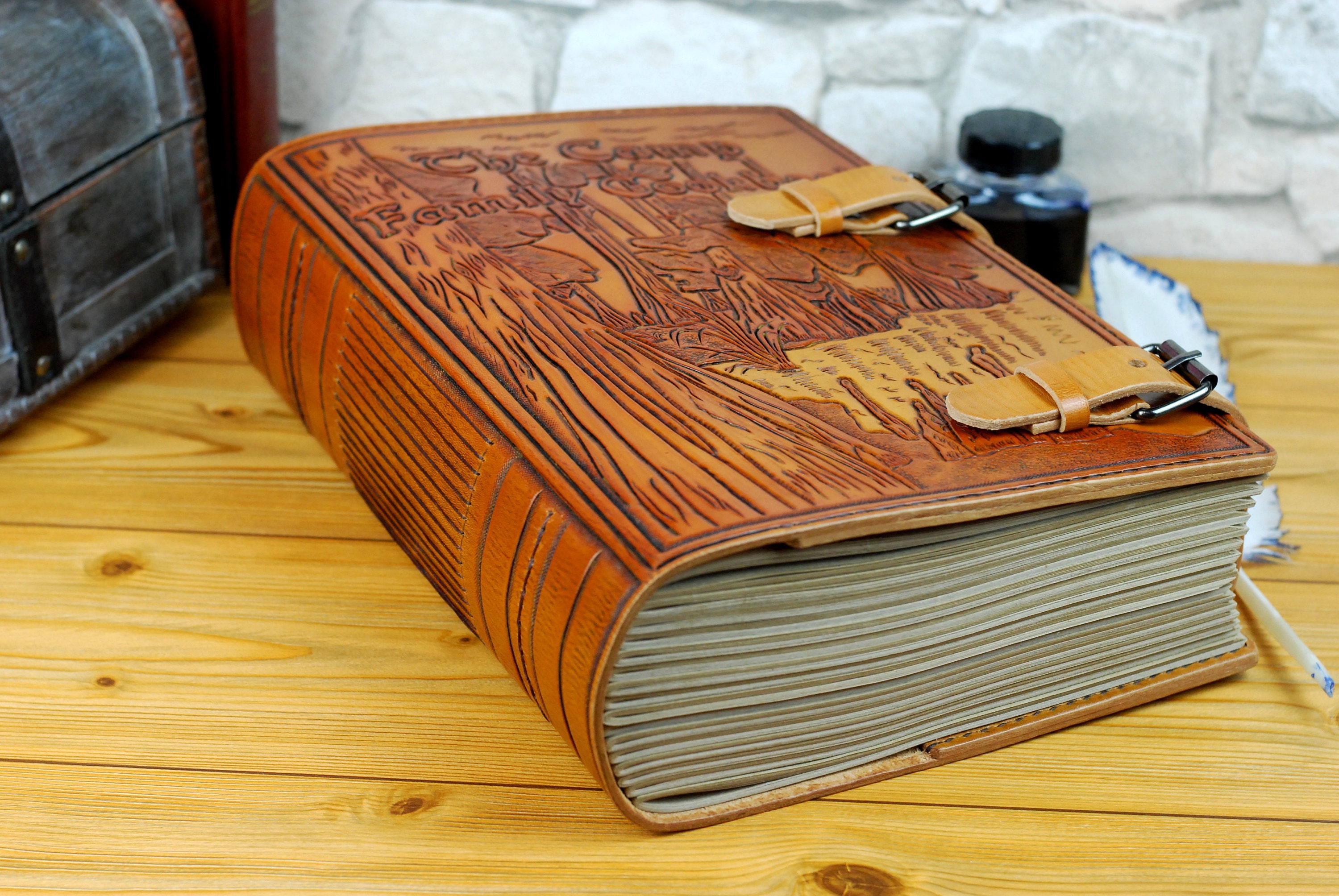 Large Custom Leather Cook Book Personalized Notebook Gift - Etsy