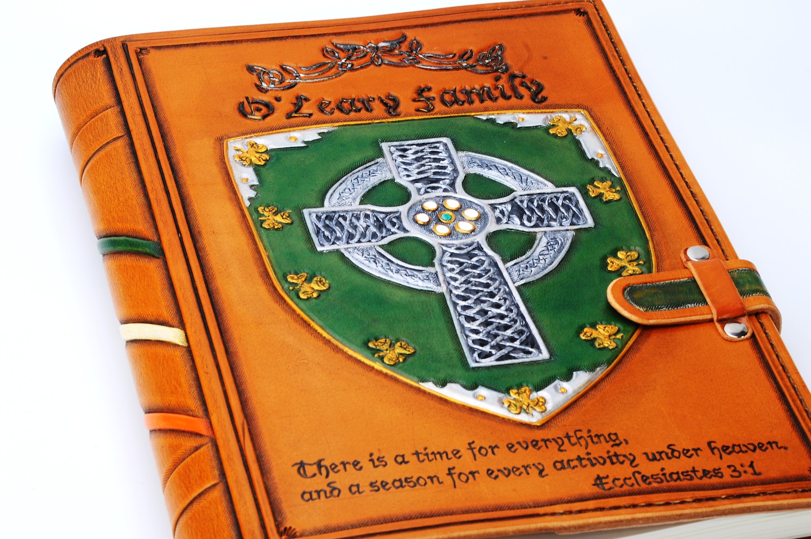 A4 Large Family Crest Leather Journal Notebook for Custom Order Fathers ...