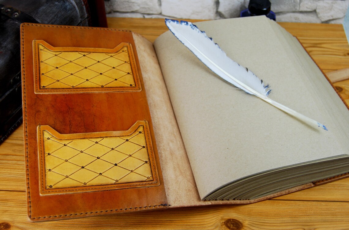 Large Custom Leather Cook Book Personalized Notebook Gift Journal ...