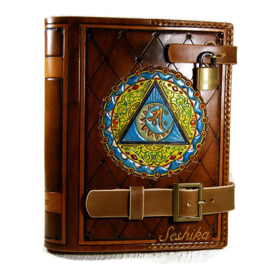 Personalized Custom Lock Journal Leather Journal Notebook - Etsy