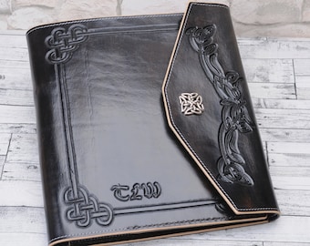 Large Leather Folio Custom Personalized Handmade Journal | Etsy