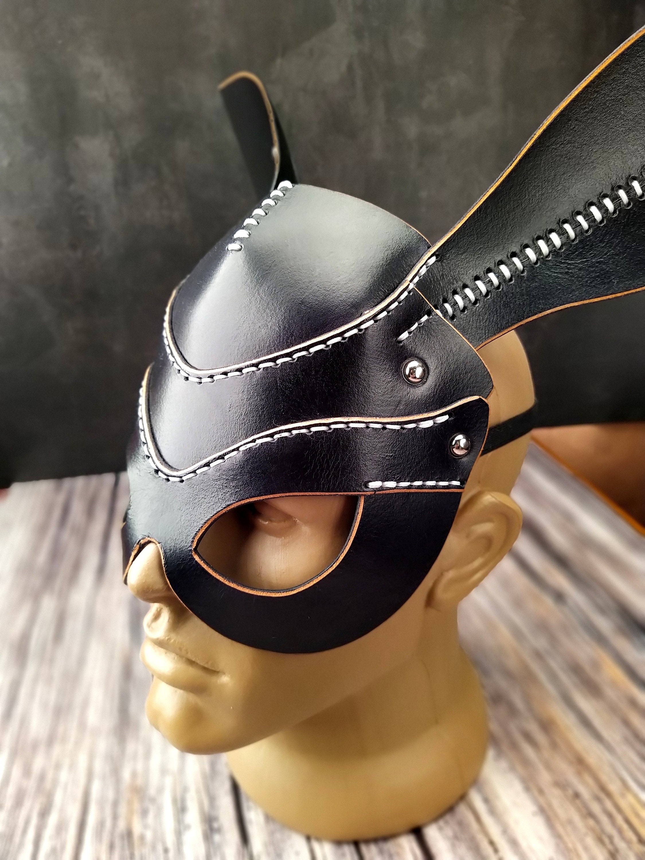 Leather Face Mask, Handmade Role Mask, Rabbit Mask, Game Cosplay ...