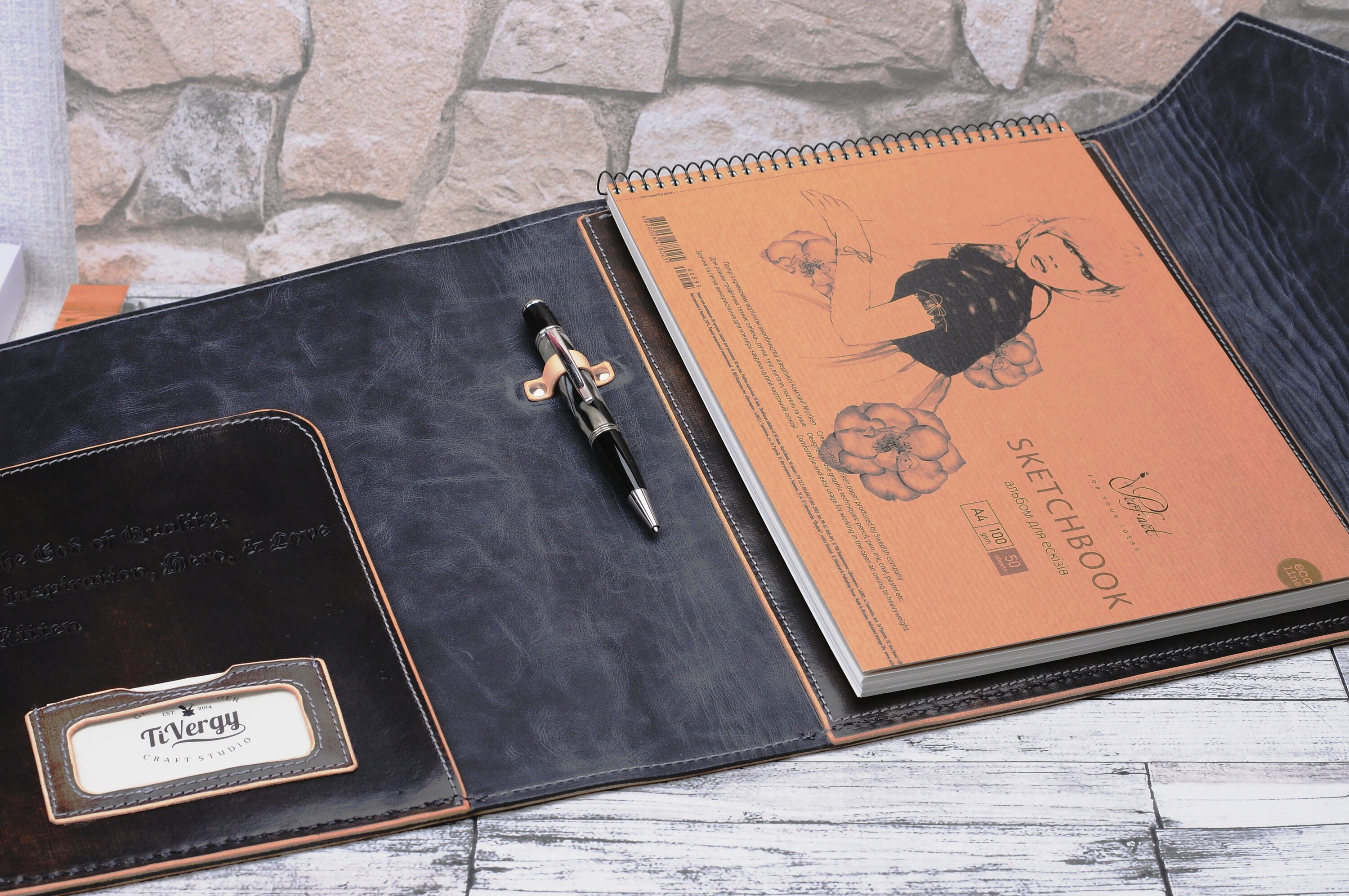 9x12 Large Celtic Leather Folio Custom - Etsy