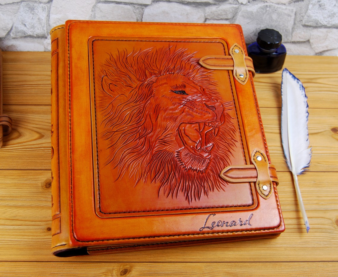 Large Leather Folio Custom Personalized Handmade Journal - Etsy
