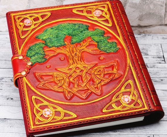 Large Family Tree Gift Custom Personalized Leather Book | Etsy