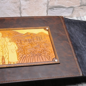 A3 Custom Leather Photo Album, 13x20 Inches Leather Book, Personalized ...