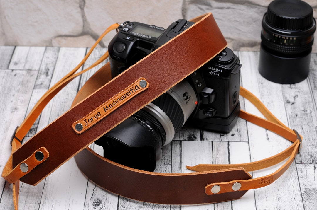 Personalized Leather Camera Strap, Brown Camera Strap, Nikon Strap ...