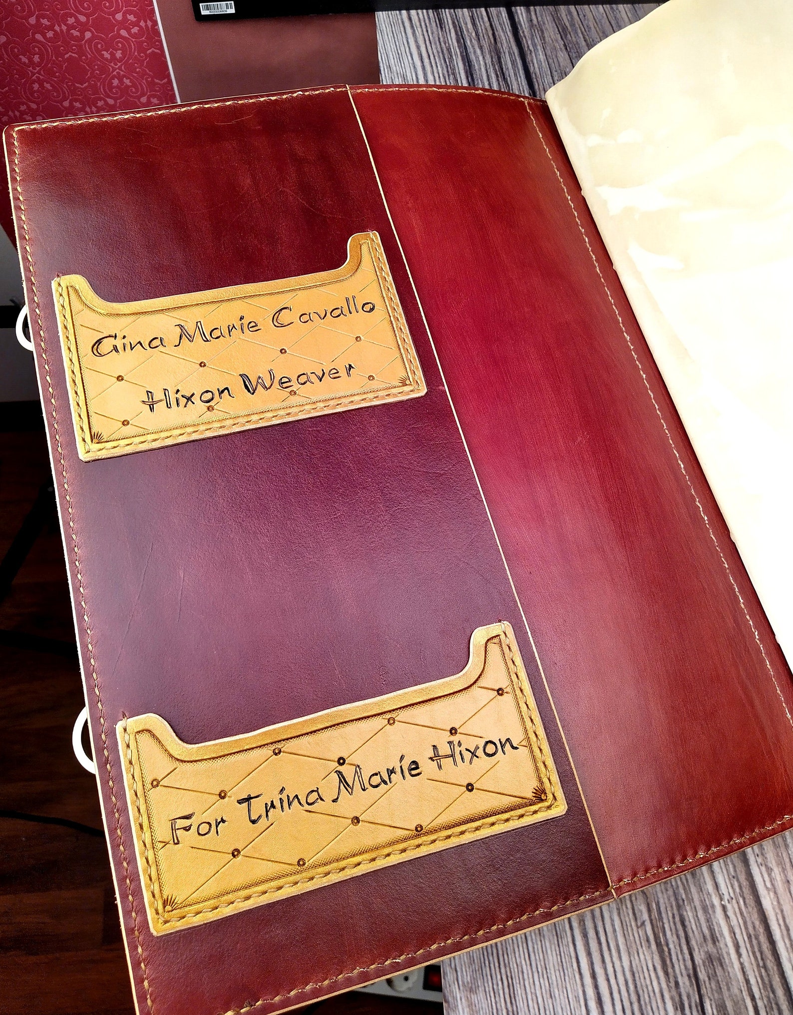 Extra Large 12 X 17 Leather Book | Personalized Gift Owl Book | Custom ...