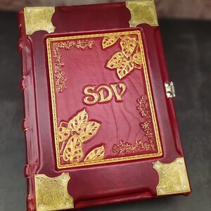 Custom 9x12 Personalized Gift Leather Bound Book, Lockable Book ...