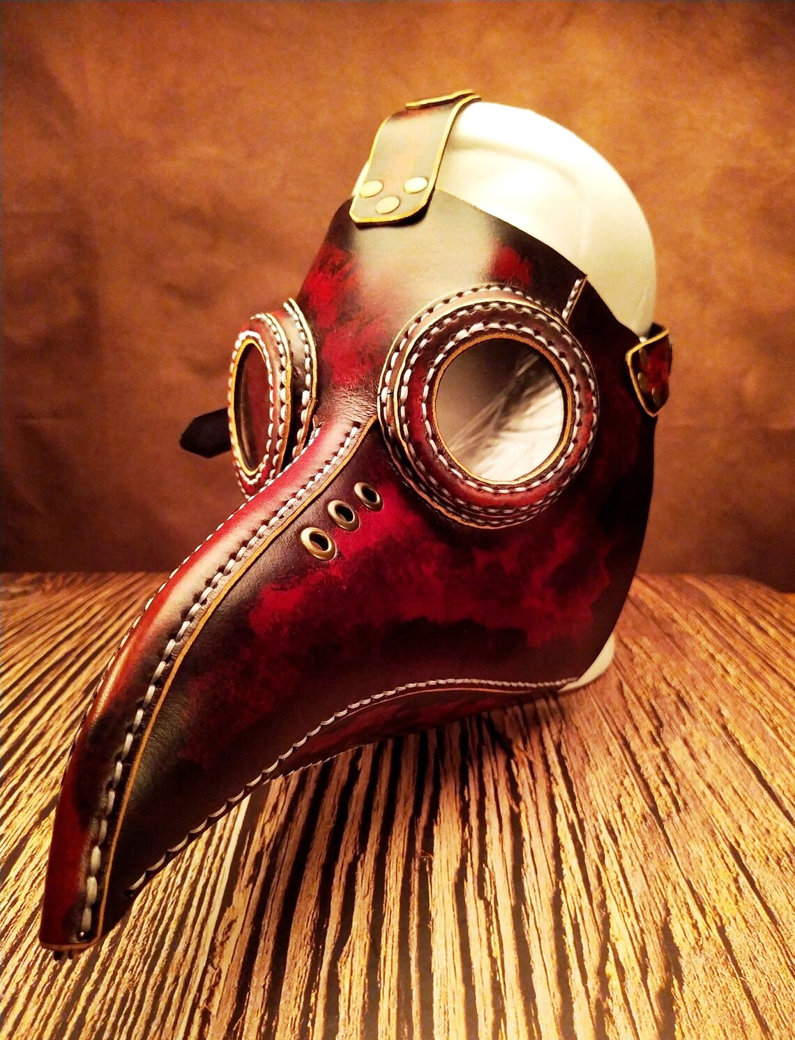 Leather Plague Doctor Mask With Hood Handmade Steampunk Mask - Etsy