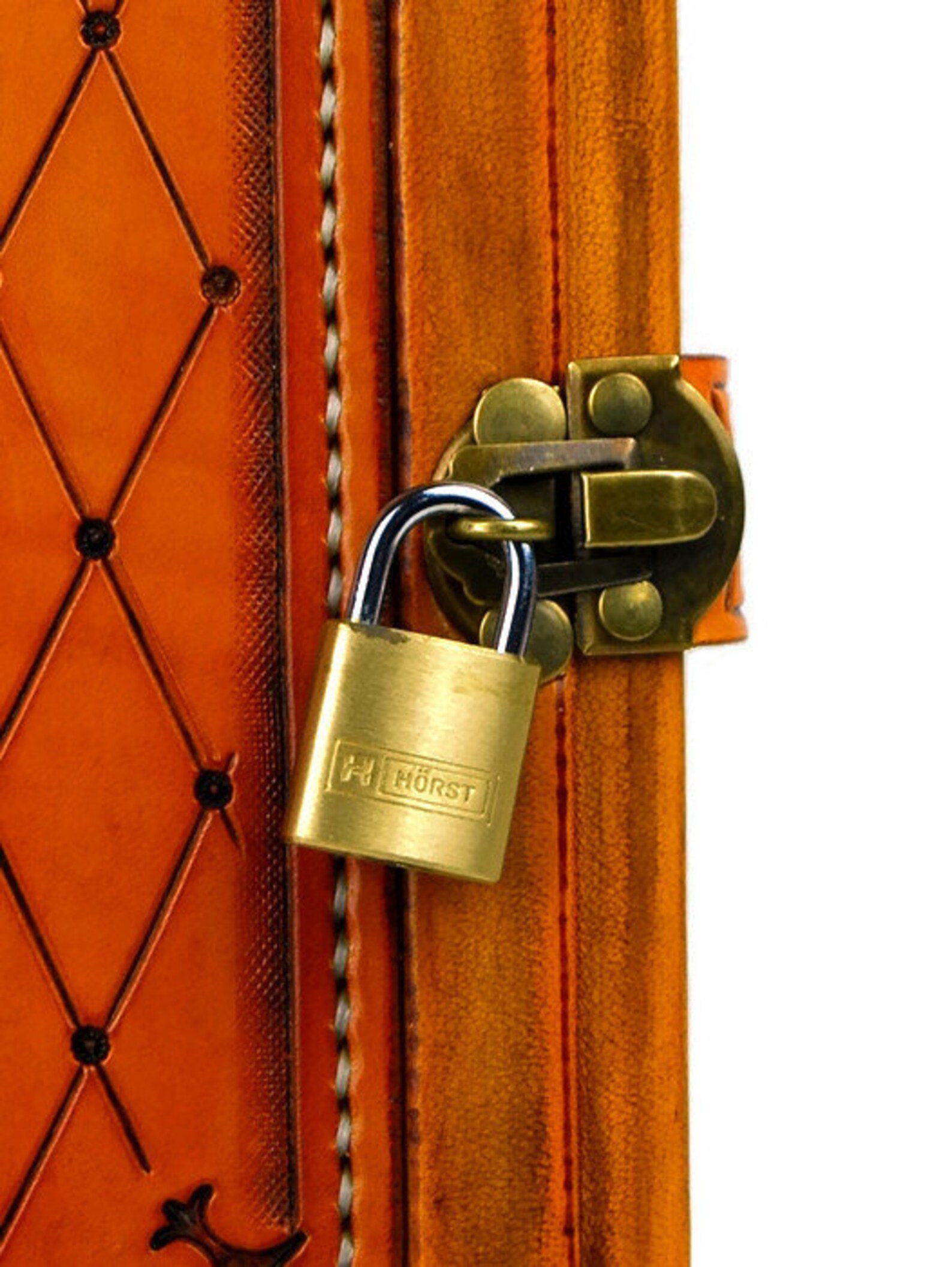 Leather Binding Book Gift Book Lock Book Fleur De Lis Book Leather ...