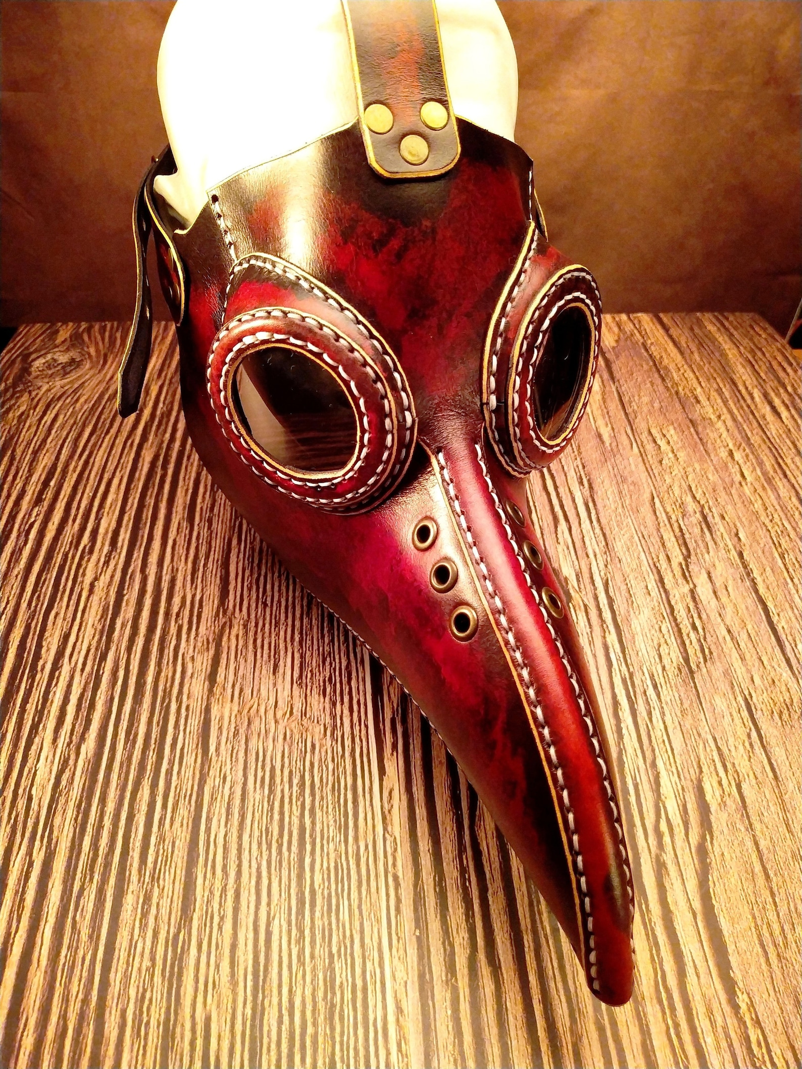 Leather Plague Doctor Mask Handmade Steampunk Mask Cosplay | Etsy