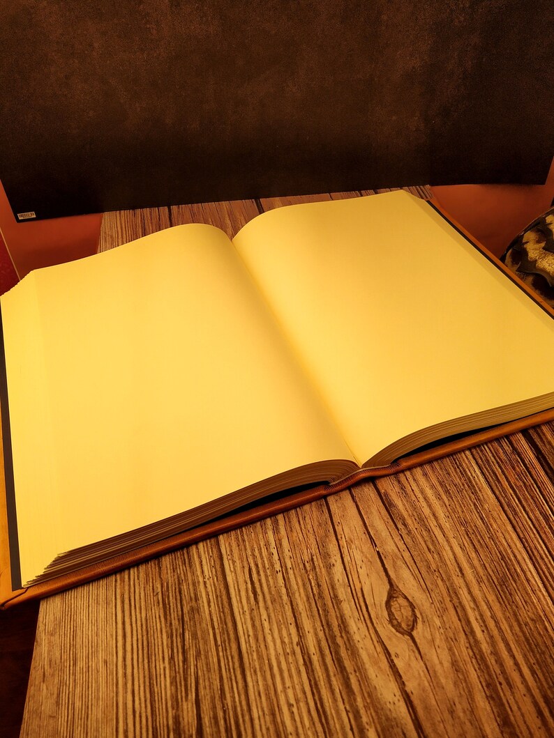 Custom 12x17 Inches Leather Bound Book, Poseidon Extra Large A3 Leather ...