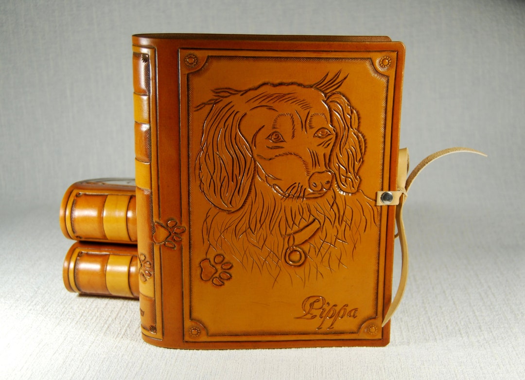 Dog Leather Journal Custom Order A5 Journal Notebook Diary Gift Tivergy ...