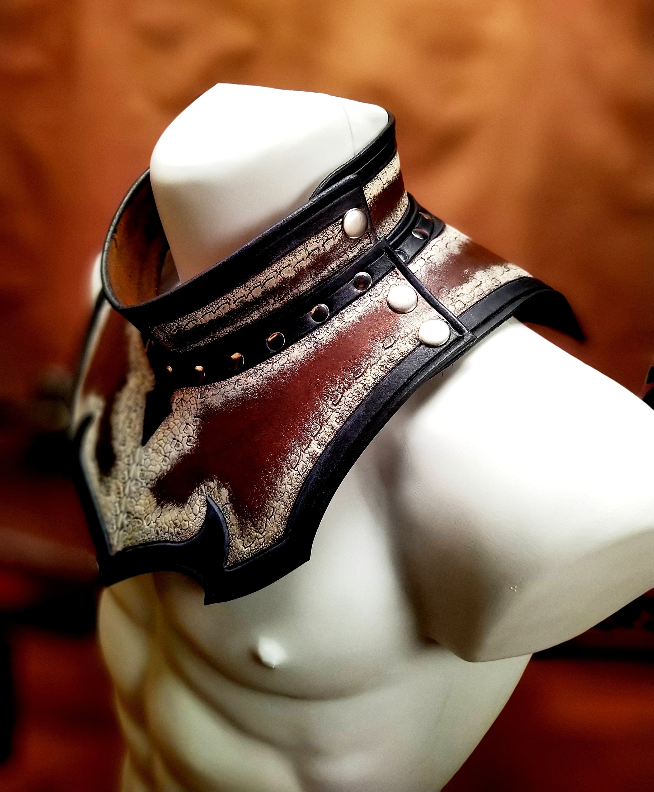 Fantasy Leather Armor Custom Armor Leather Helmet Leather | Etsy