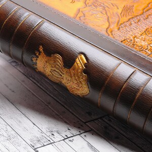 A3 Custom Leather Photo Album, 13x20 Inches Leather Book, Personalized ...