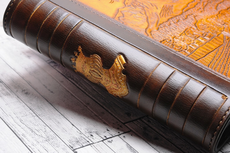 A3 Custom Leather Photo Album, 13x20 Inches Leather Book, Personalized ...