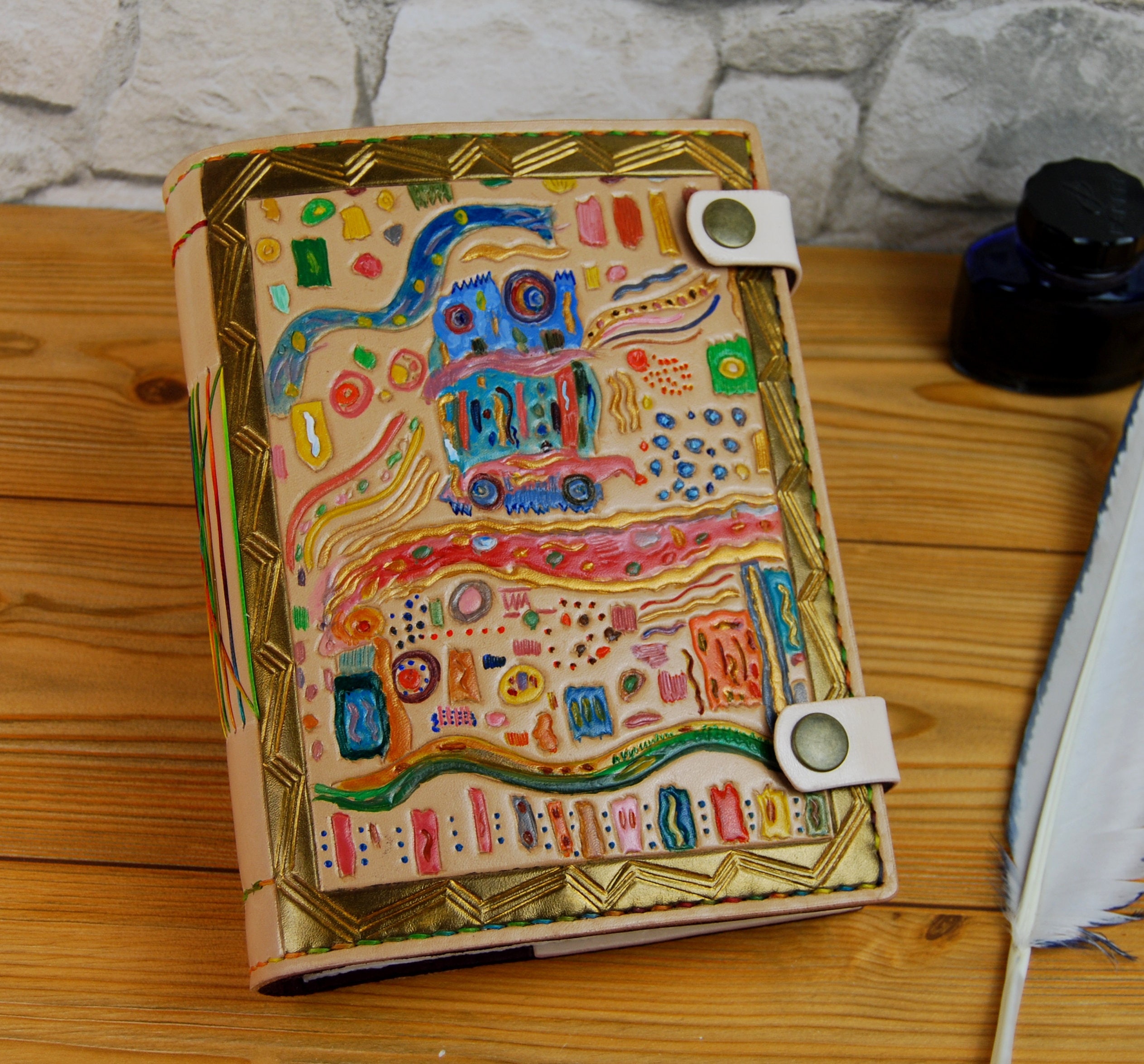 Custom Image Leather Journal Personalized Book Notebook Diary | Etsy