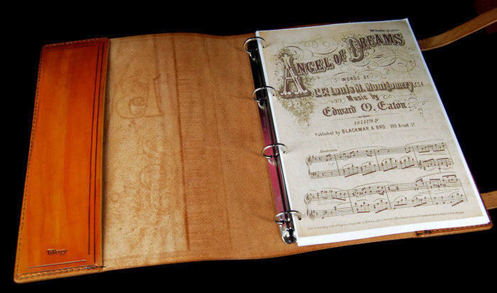 Music Leather Journal Personalized Gift Large A4 Leather - Etsy