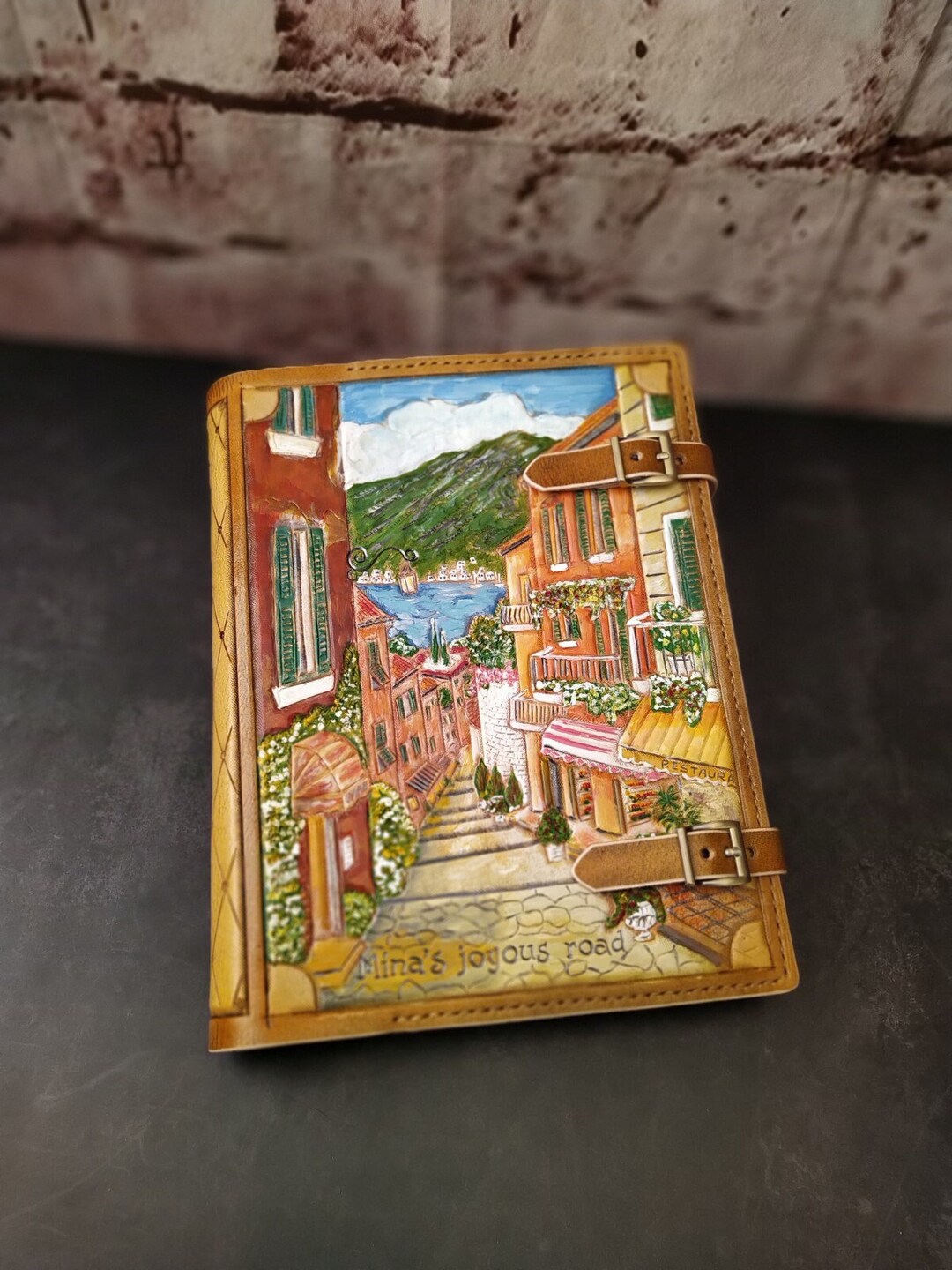 Personalized 9x12 Travel Journal for Custom Order, Gift Handmade ...