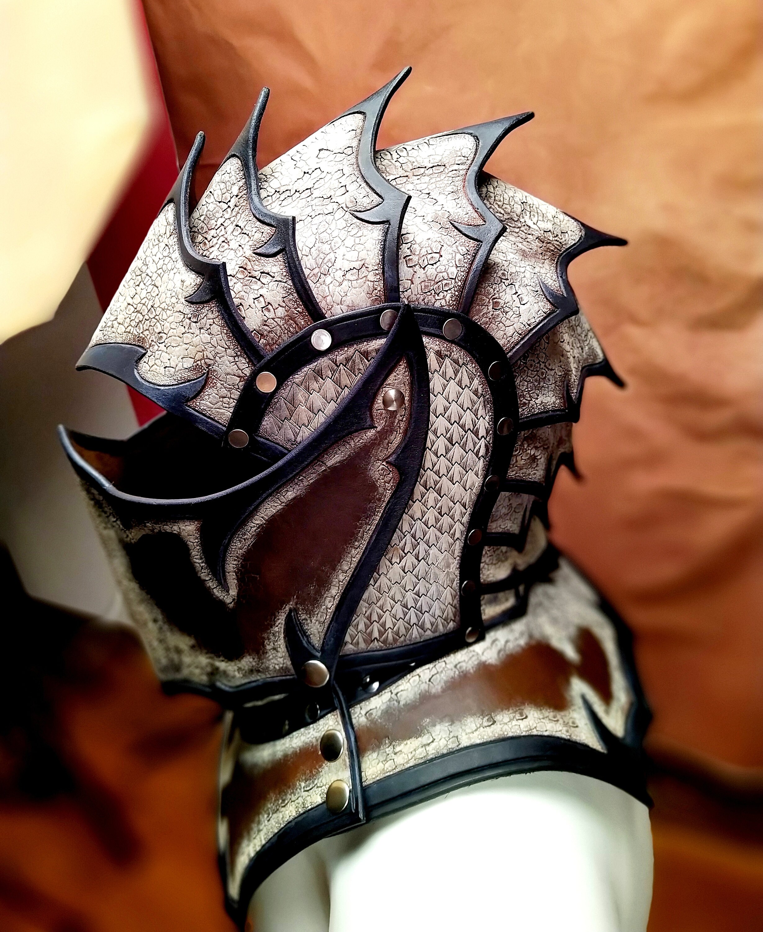 Fantasy Leather Armor Custom Armor Leather Helmet Leather | Etsy