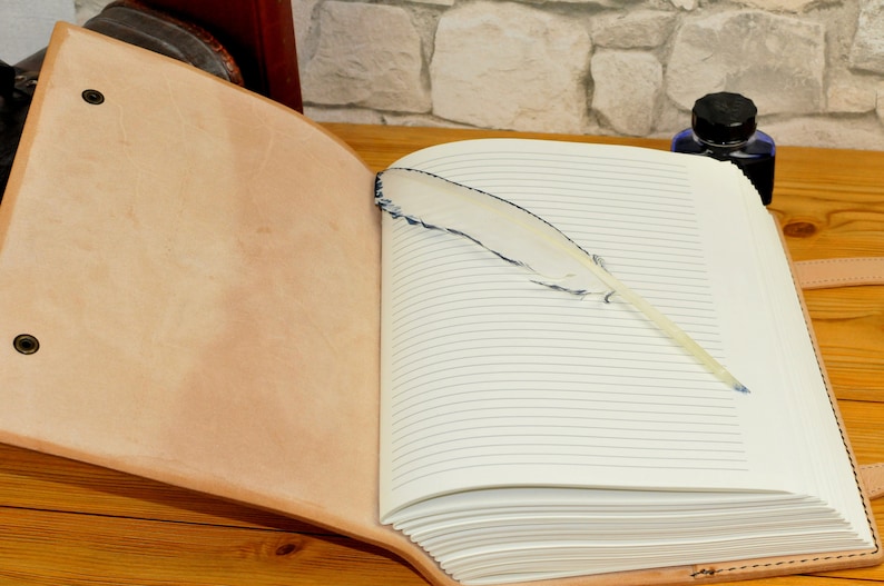 Wolf Journal Large Leather Journal A4 Custom Journal | Etsy