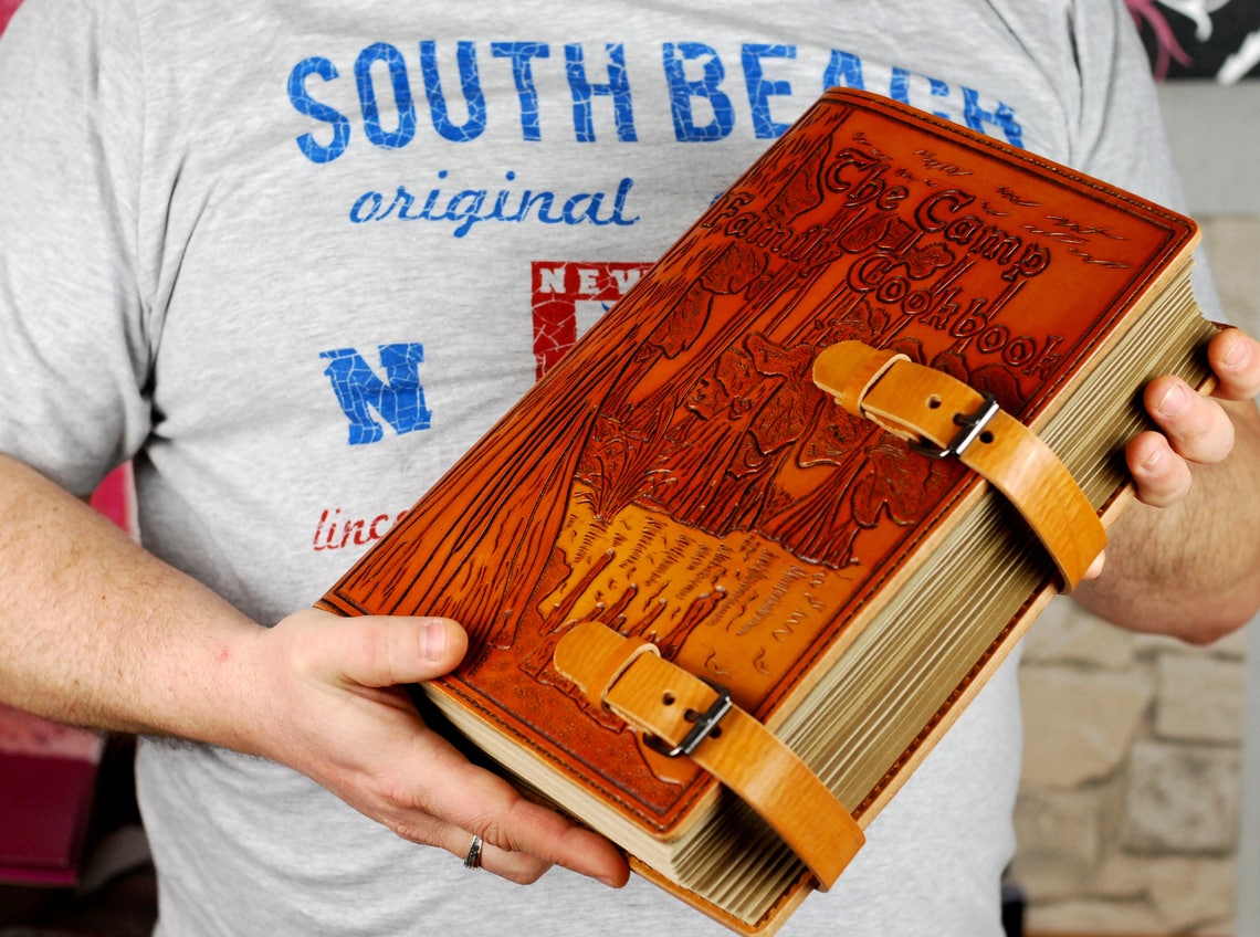 Large Custom Leather Cook Book Personalized Notebook Gift - Etsy