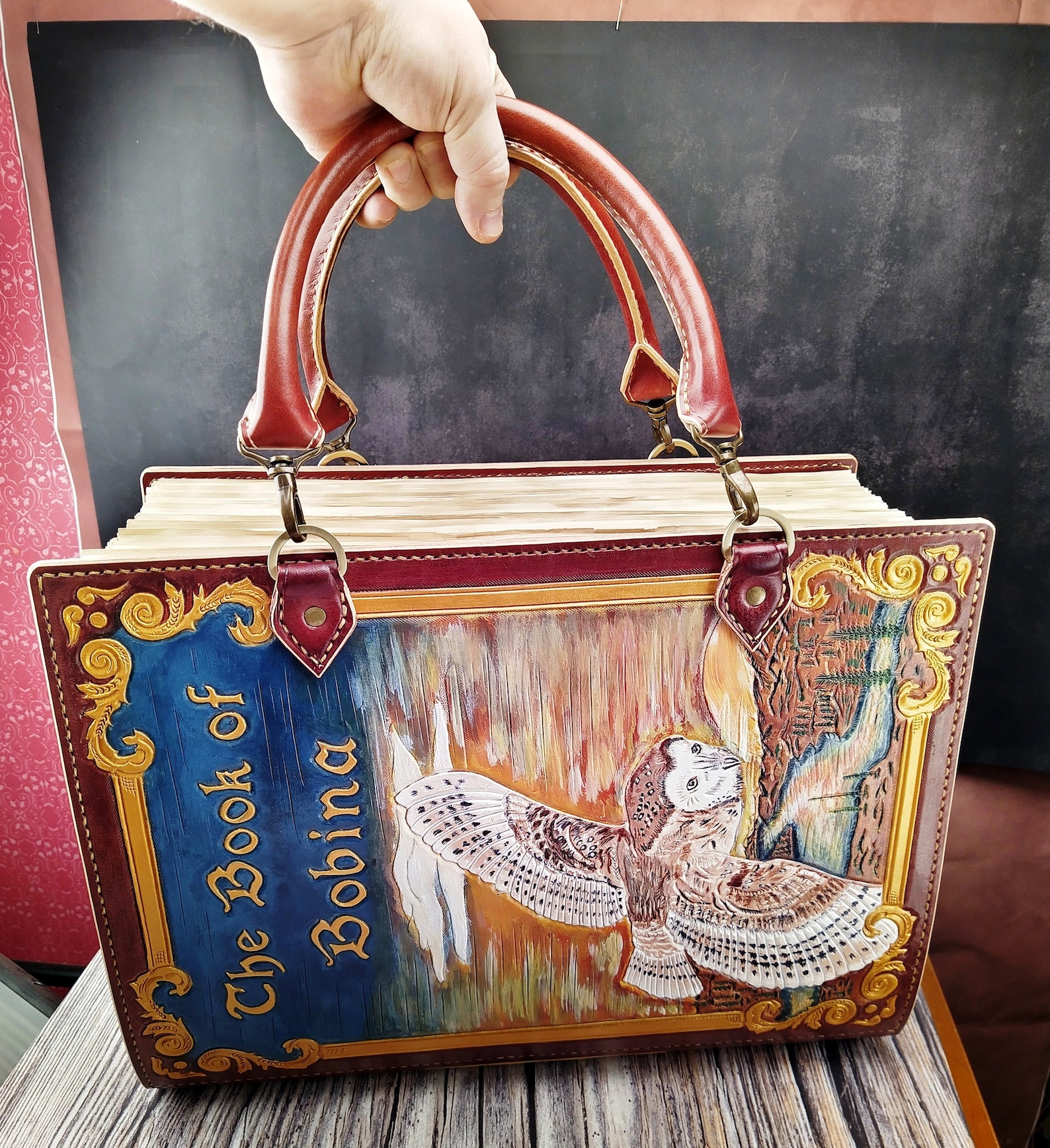 Extra Large 12 X 17 Leather Book | Personalized Gift Owl Book | Custom ...