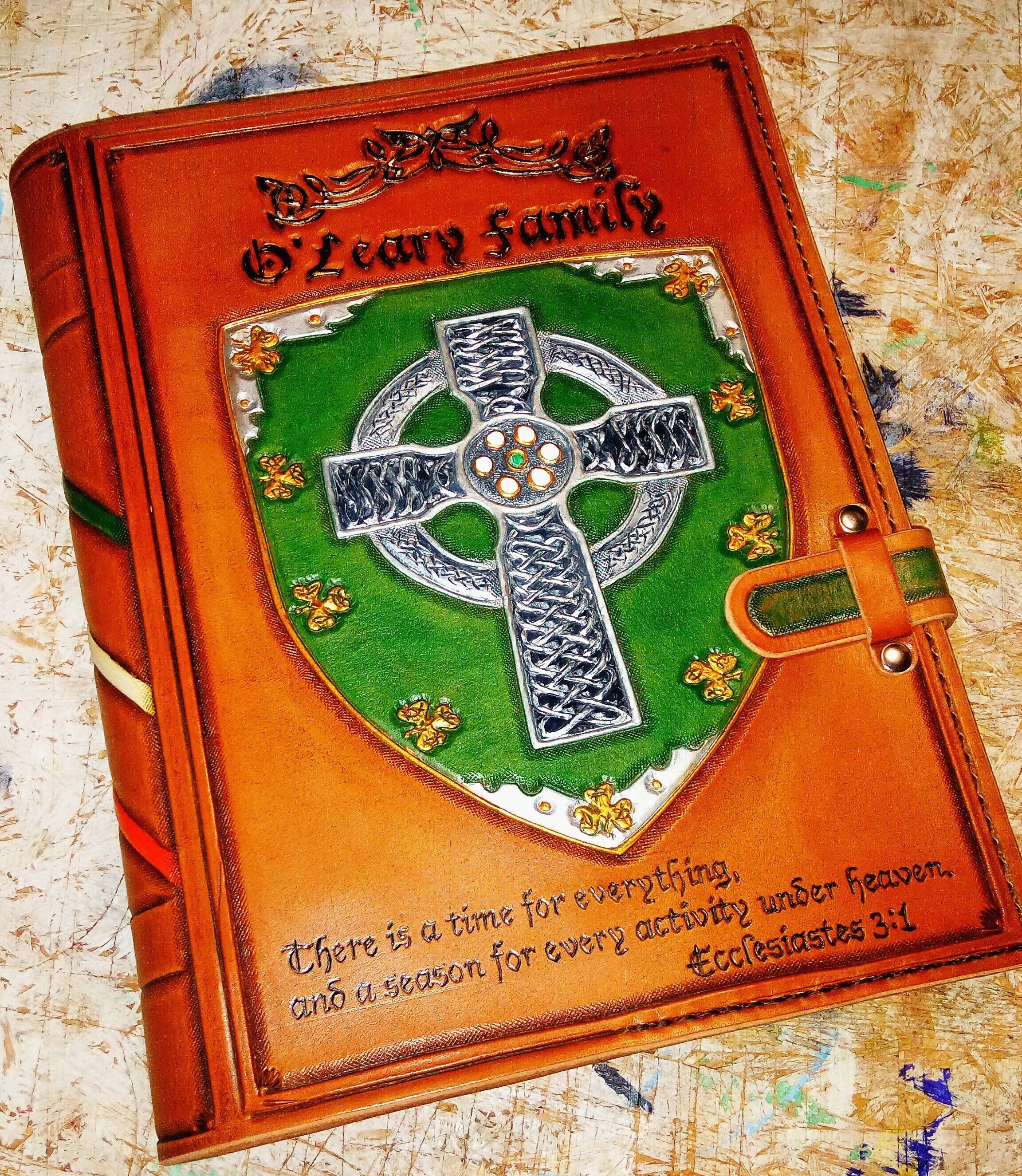 A4 Large Family Crest Leather Journal Notebook for Custom | Etsy