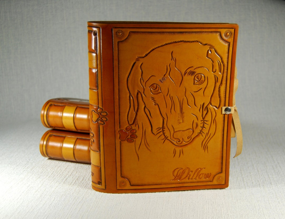 A5 Dog Journal Leather Custom Order Notebook Diary Gift Travel Journal ...