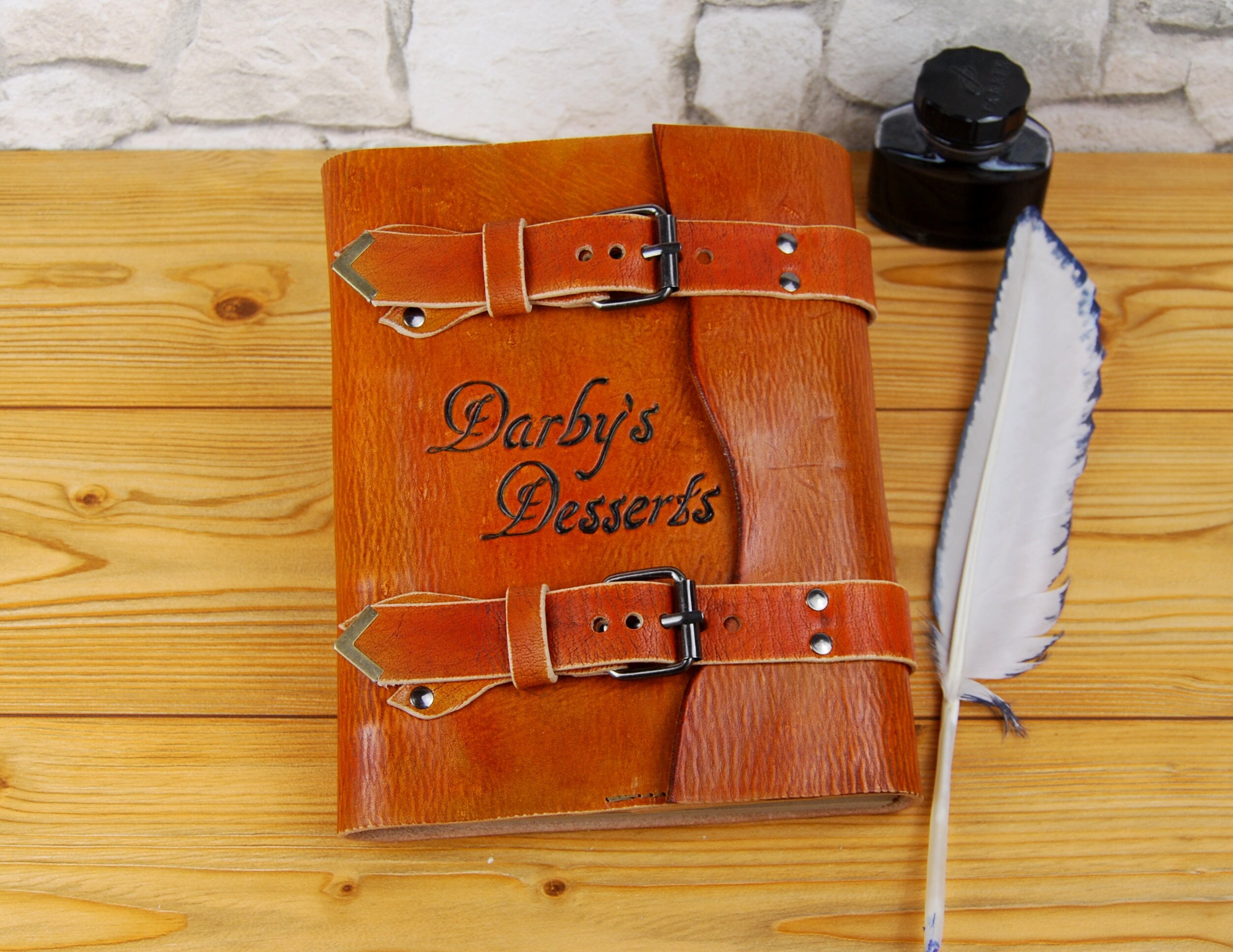 A5 Cookbook Custom Leather Recipes Book A4 Leather Journal | Etsy