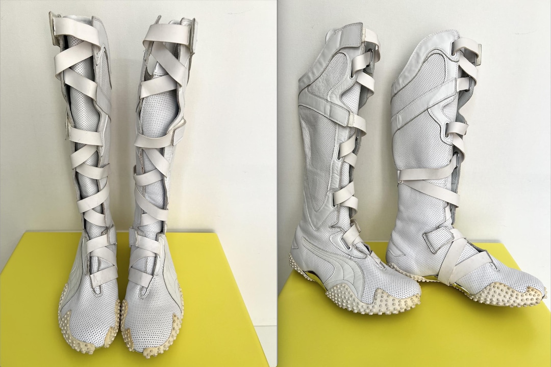Original PUMA MOSTRO ALTO Rare Archival Y2K Leather Boots Boxing Boots ...