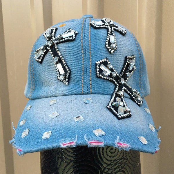 Bling Cross Hat - Etsy